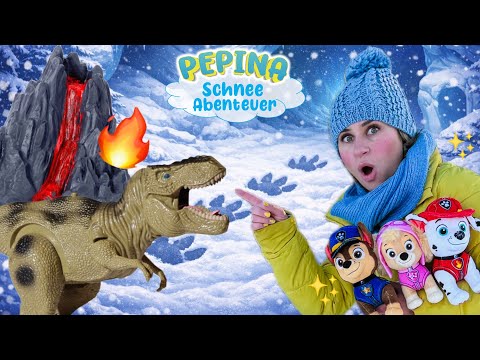❄️🦖 Dino Schnee Abenteuer mit Paw Patrol 🐾🌋🔥 Vulkan Alarm bei Pepina