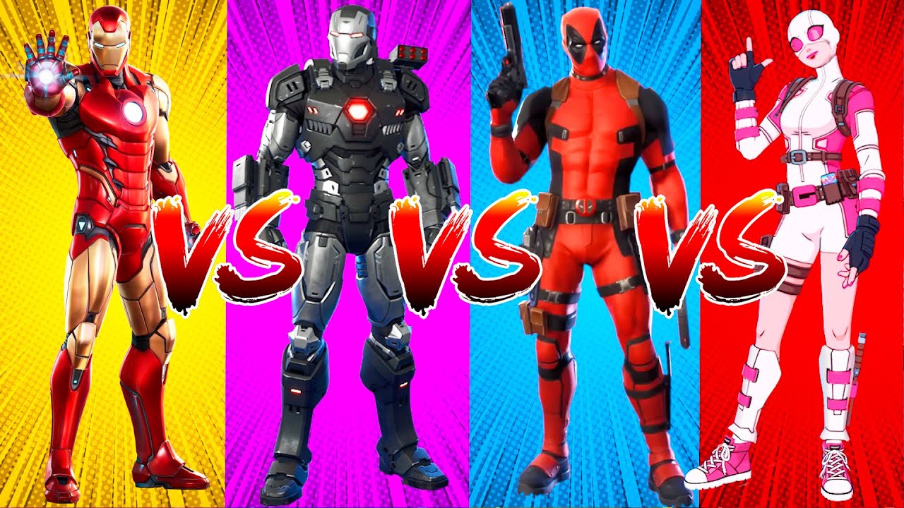 SUPERHERO COLOR DANCE CHALLENGE Iron Man vs War Machine vs Deadpool vs ...