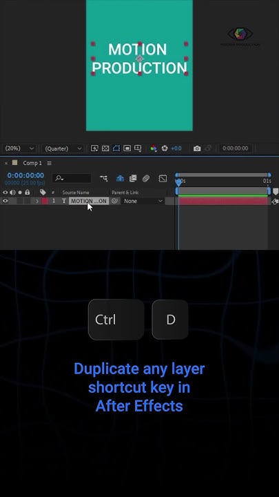 Duplicate any layer Shortcut Key in After Effects - YouTube