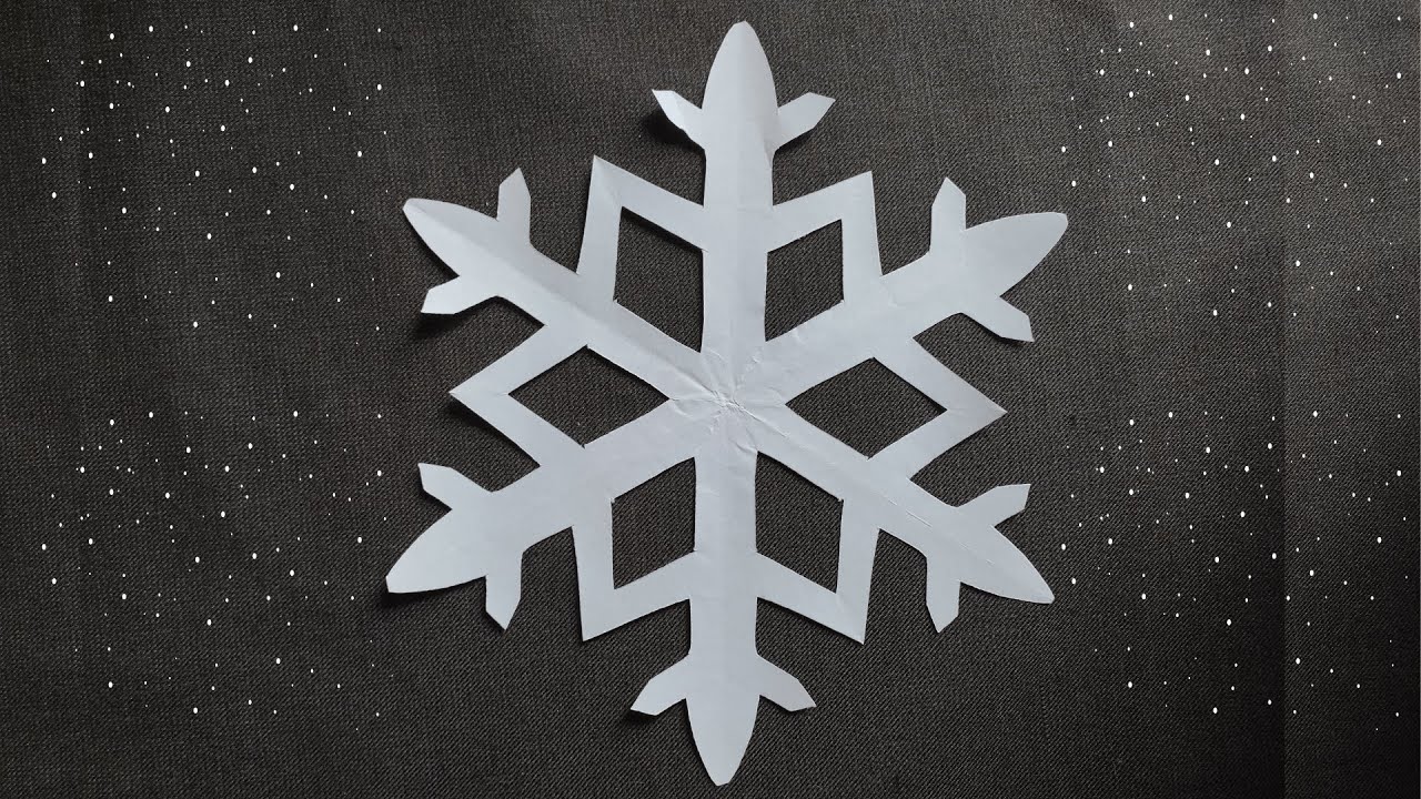 how to make paper snowflake, easy paper snowflake - YouTube