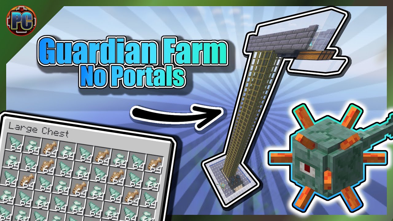 Minecraft Java 1.21+ | ~4900 Items/hour AFK Guardian Farm WITHOUT Portals – Easy & Survival ...
