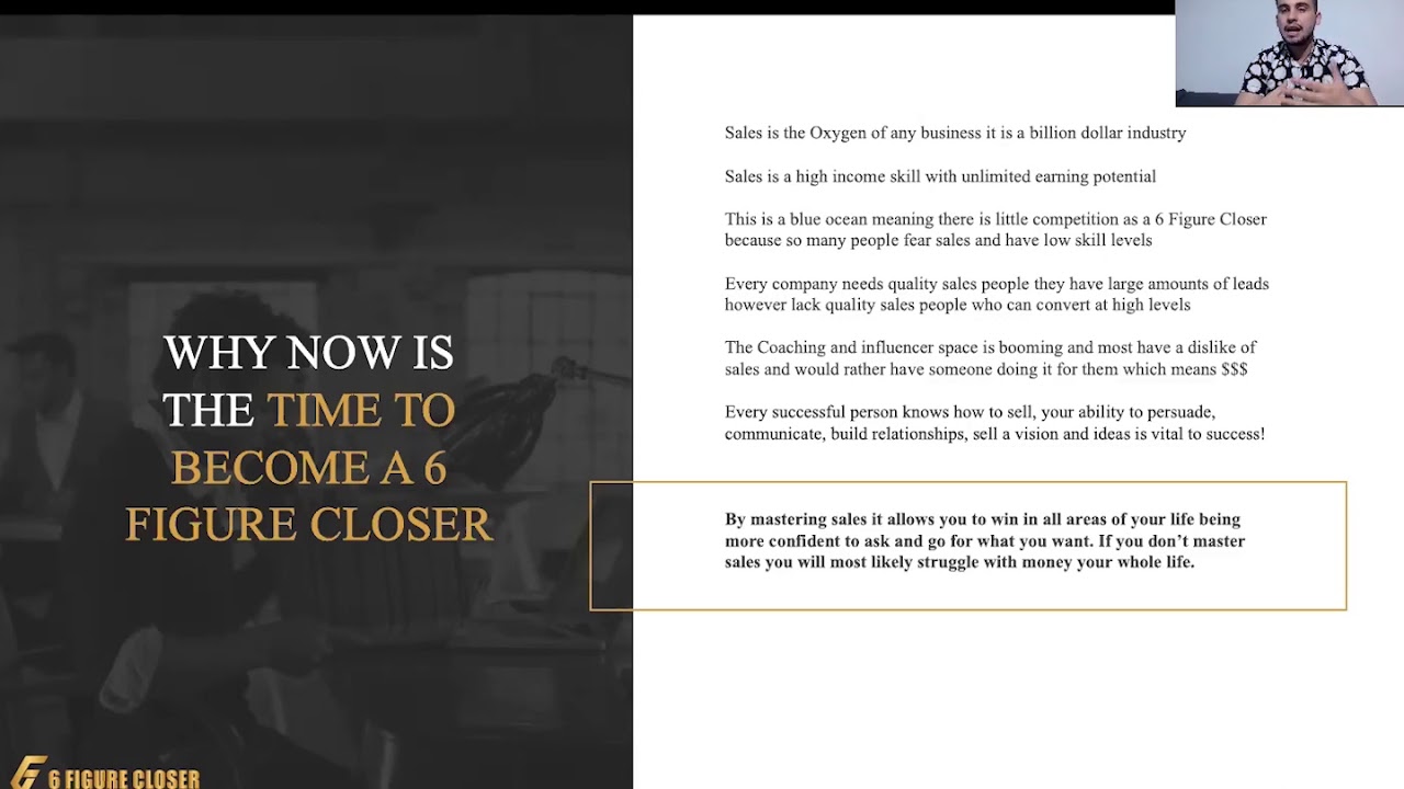 Why Now Is The Time To Become A Closer! - YouTube