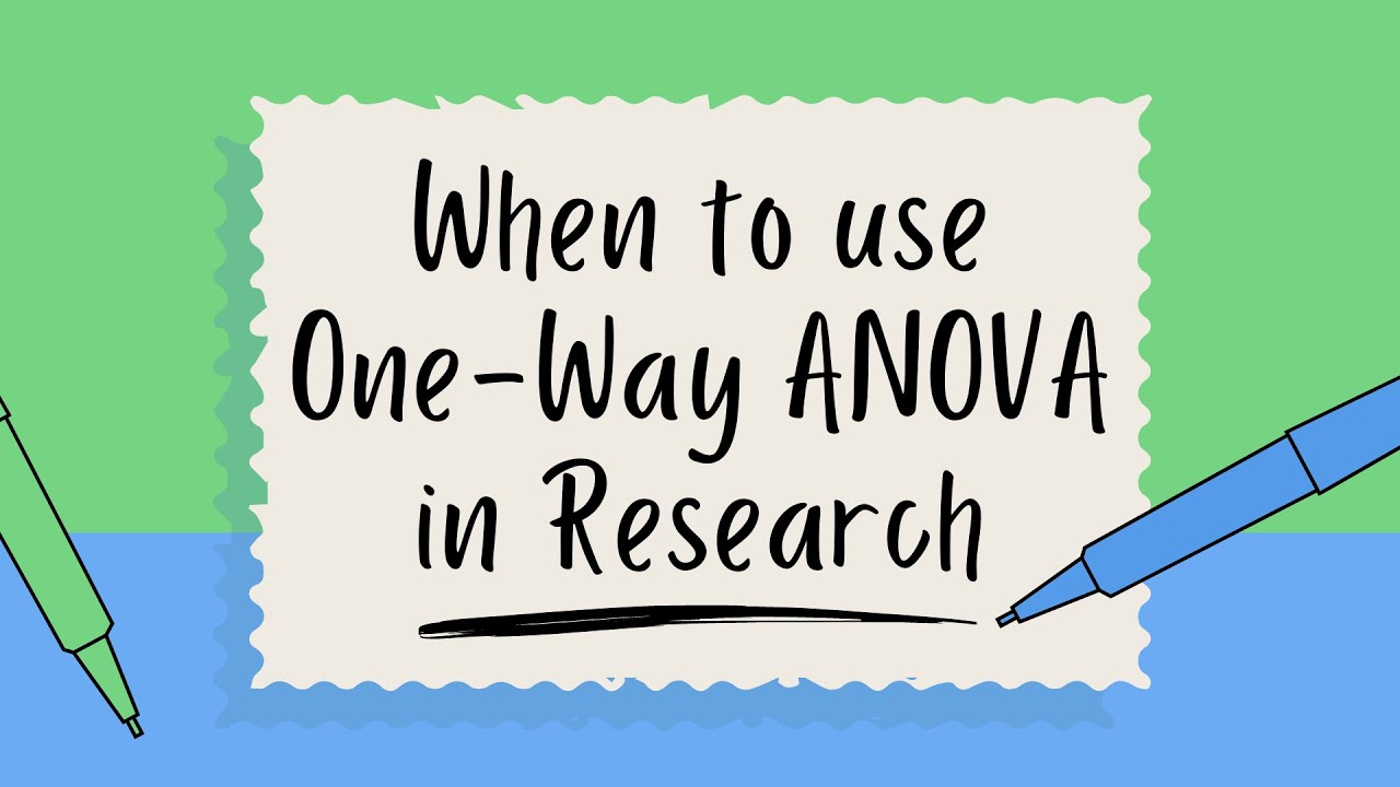 When to use One-Way ANOVA in Research | Gaurav Soin - YouTube