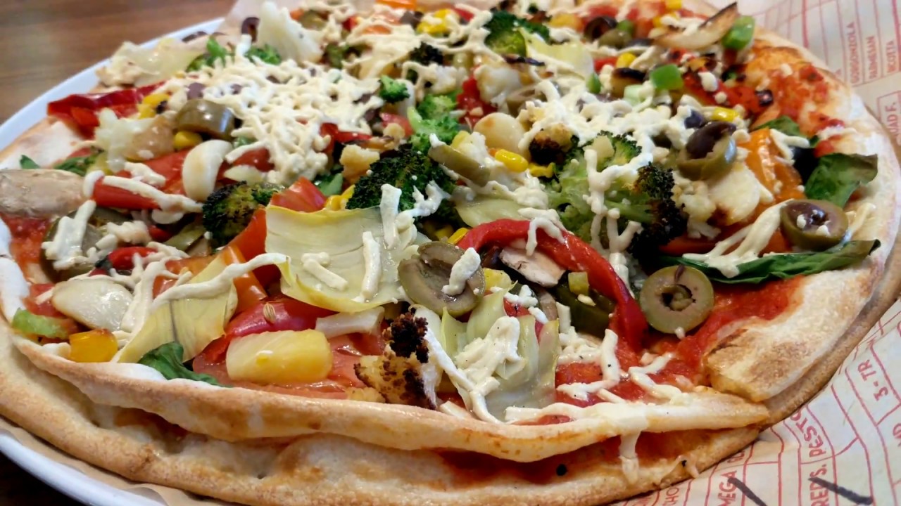 MOD Vegan Pizza | MEGA - DOUBLE 11" CRUSTS - YouTube