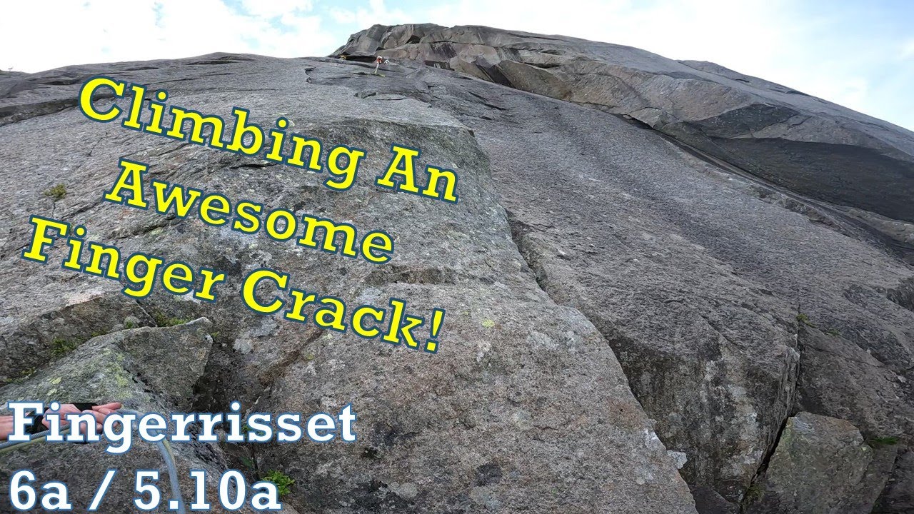 Climbing An Awesome Finger Crack - Fingerrisset (6a / 5.10a) - YouTube