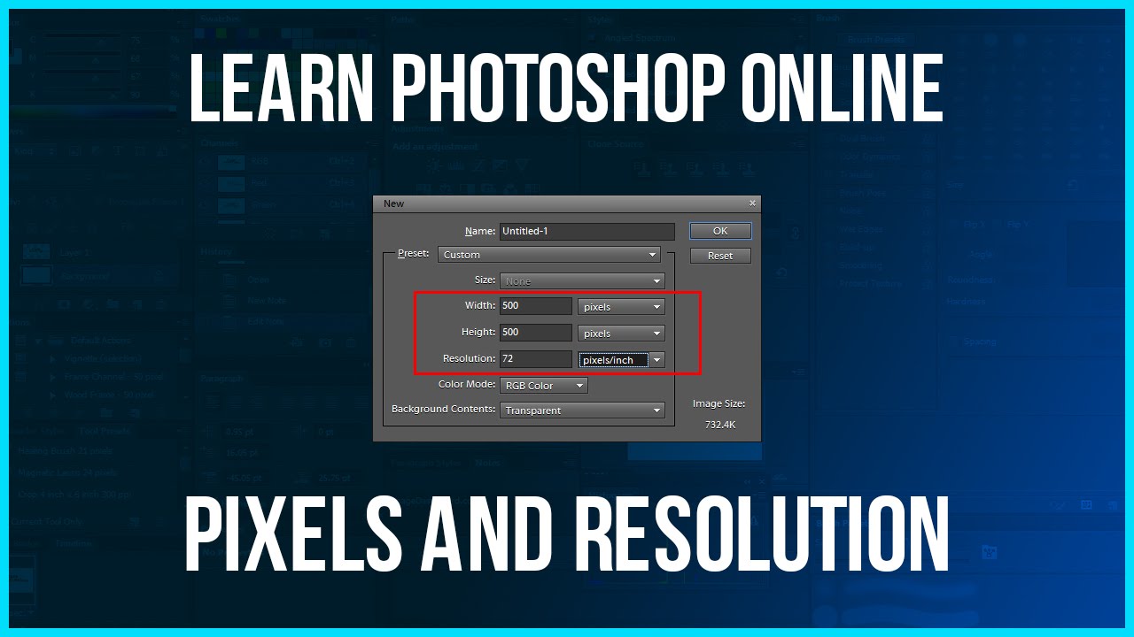 Learn Photoshop Online | Photoshop Basics | Lesson 2 Pixels and ...