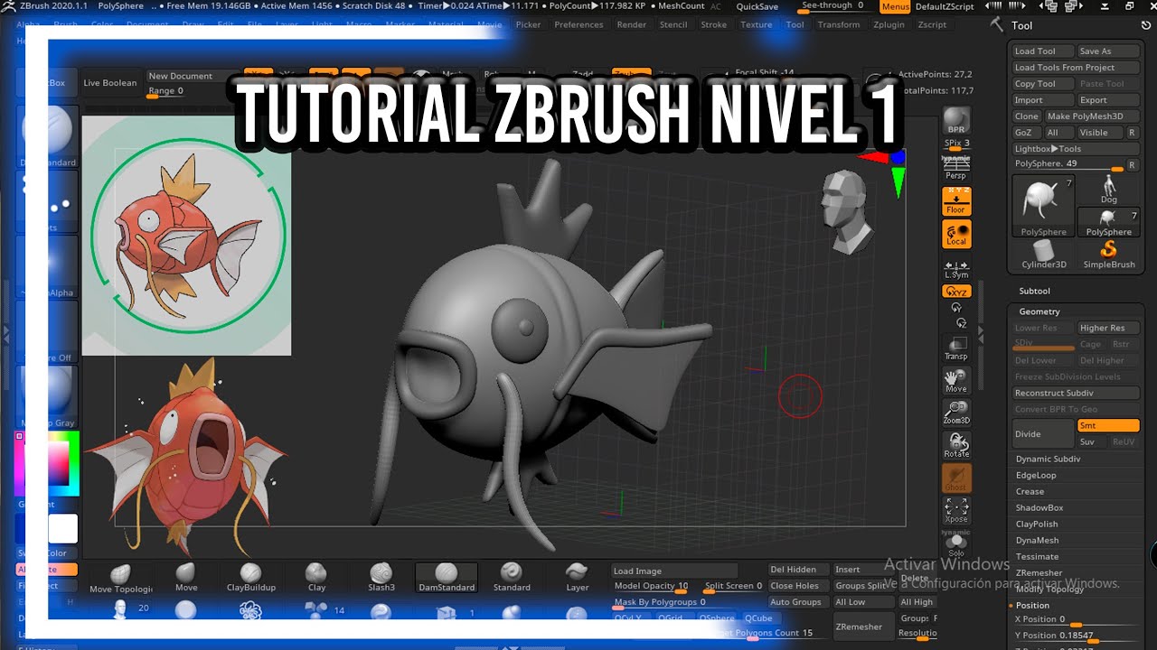 TUTORIAL BASICO DE ZBRUSH comenzando - YouTube