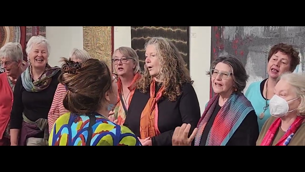 This was the day a choir arranged to come and sing at our gallery ...