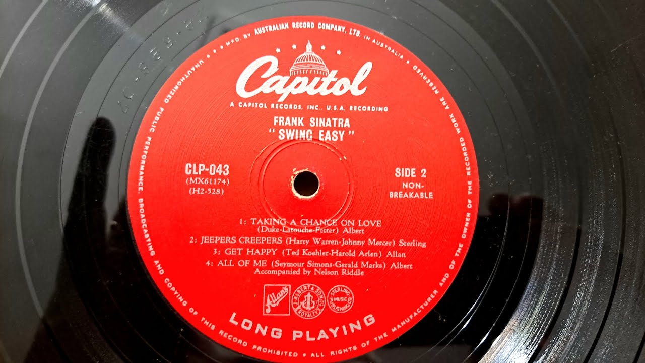 JEEPERS CREEPERS. Frank Sinatra. Vintage Swing Easy LP Vinyl Record ...