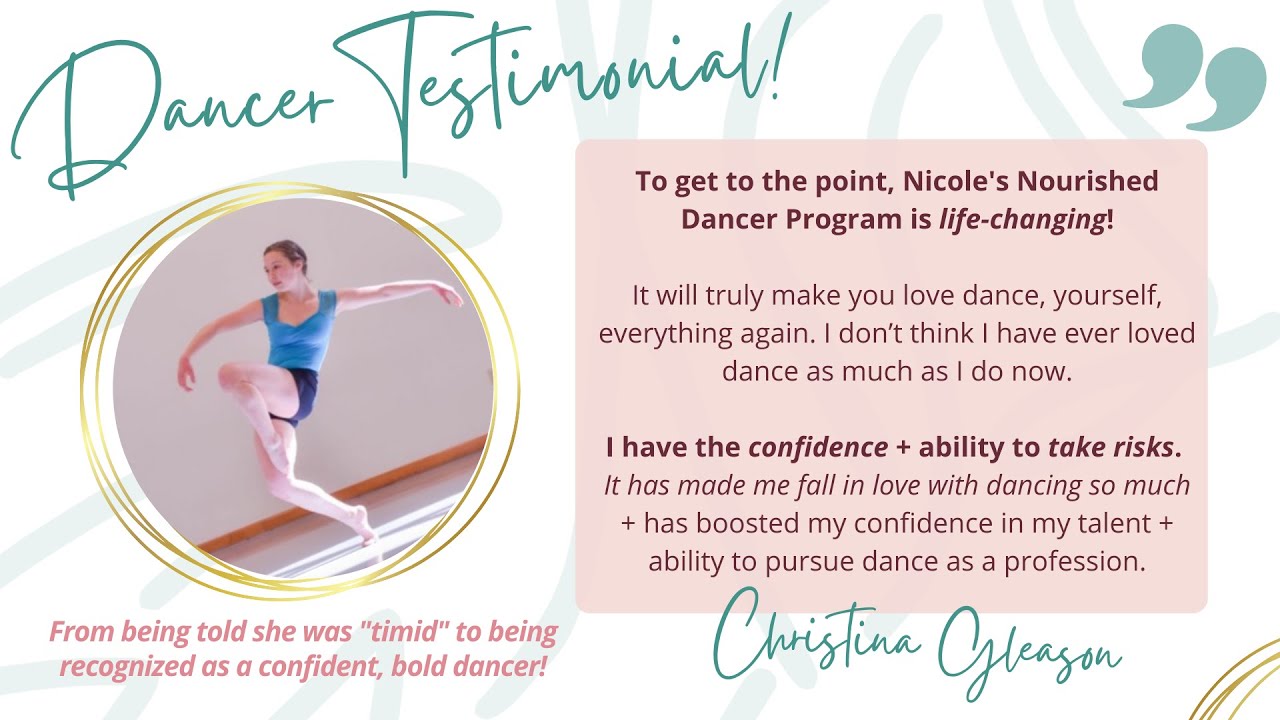 Testimonial The Nourished Dancer Signature Program by Christina - YouTube
