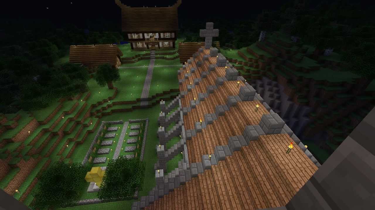 Minecraft stavby 1 - kostel - server SWOR - YouTube