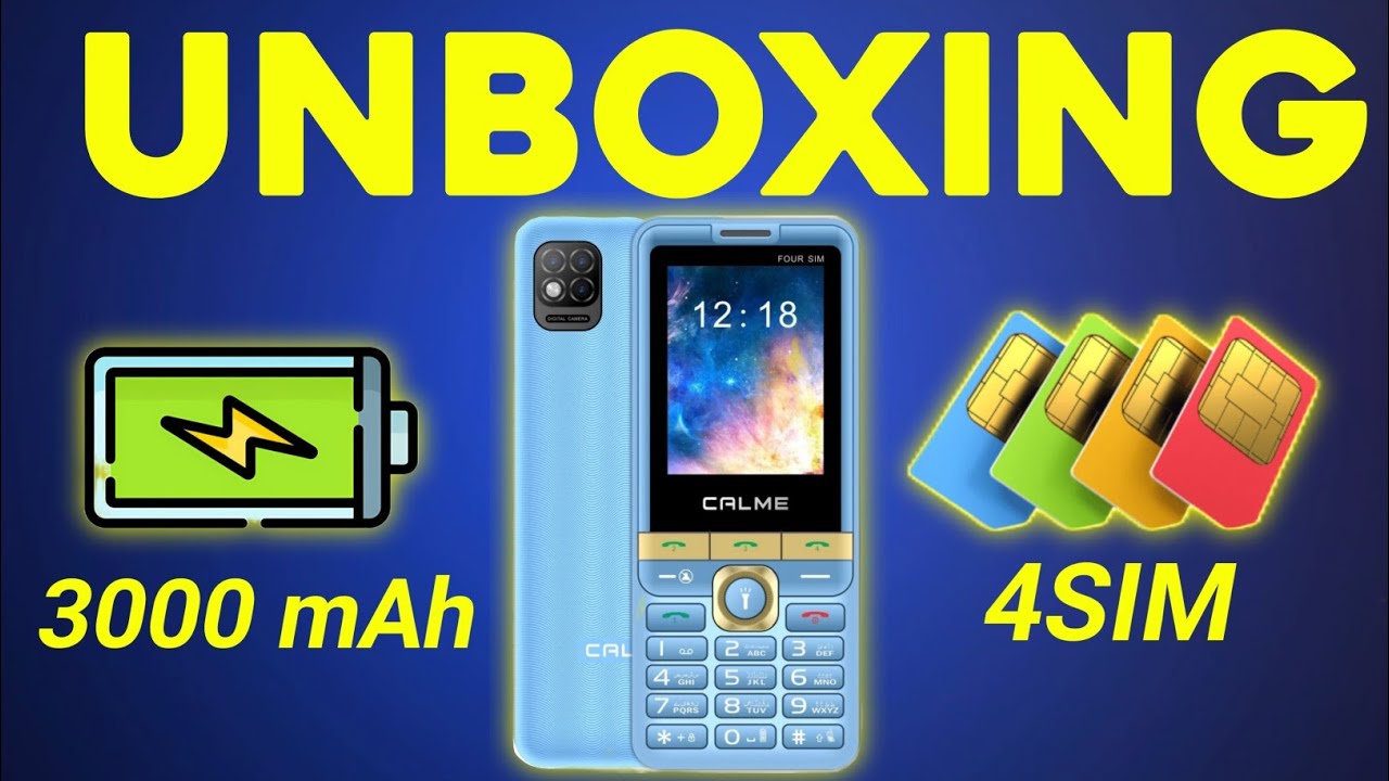 Calme 4Sim Best Keypad Phone | New 4Sim Calme Mobile Video Unboxing # ...