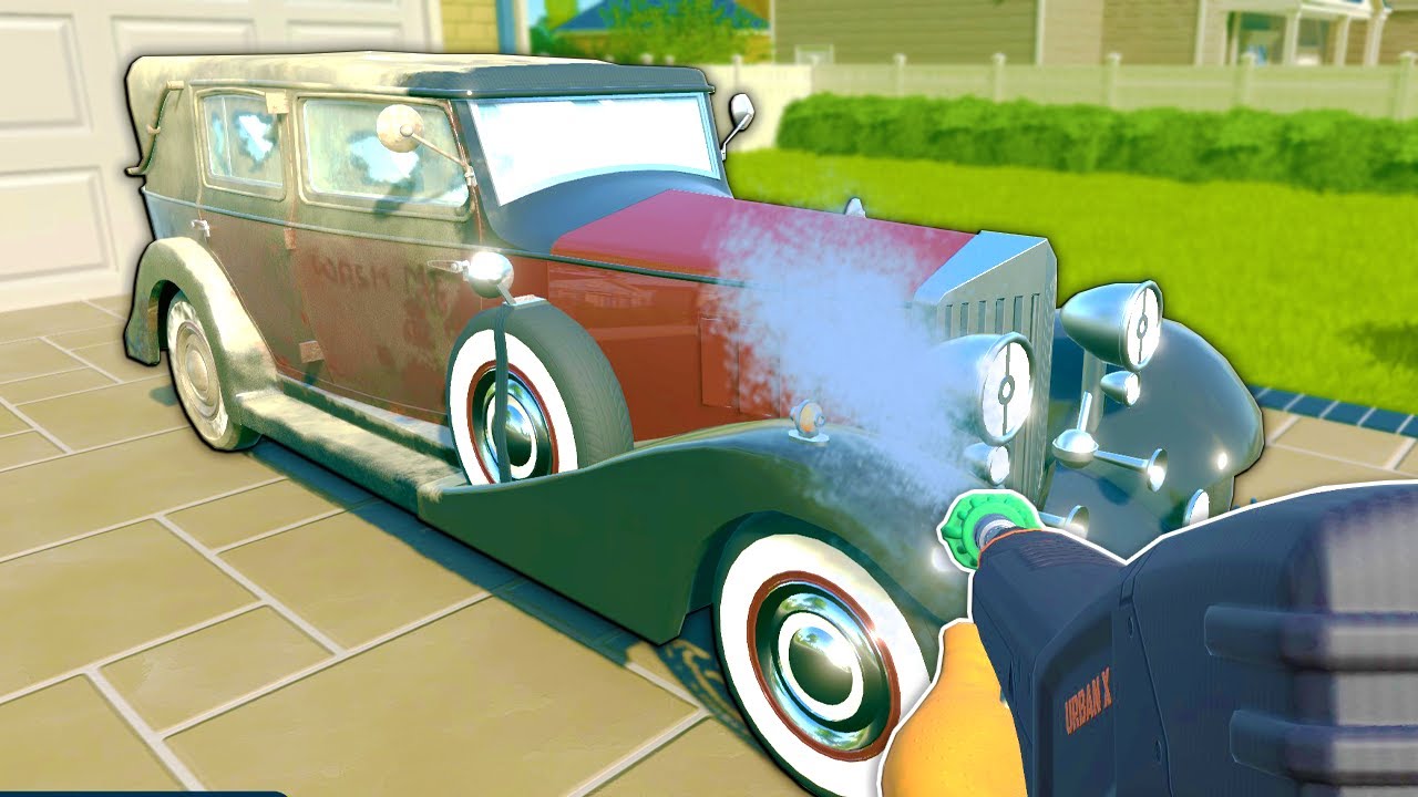 Pressure Washing a Fancy CLASSIC CAR in PowerWash Simulator! - YouTube