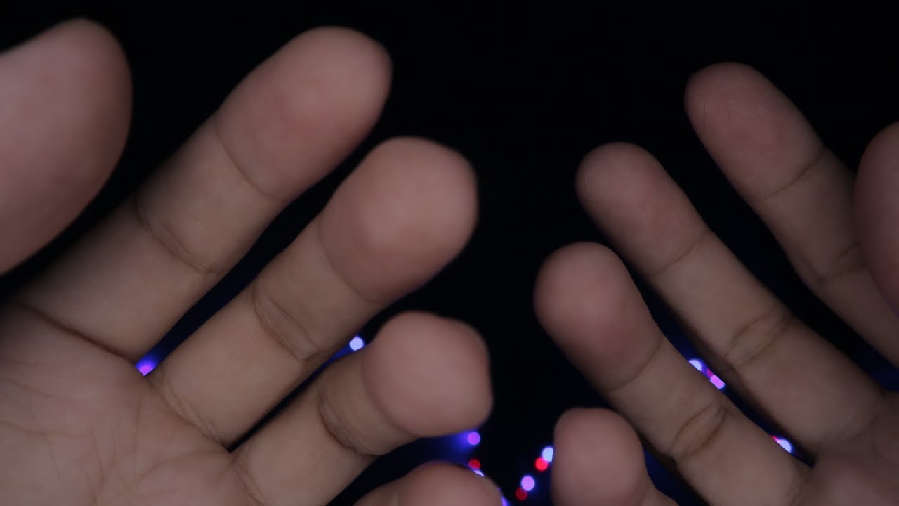 ASMR Hand movements/ Face touching with Trigger Words (Behind you ...