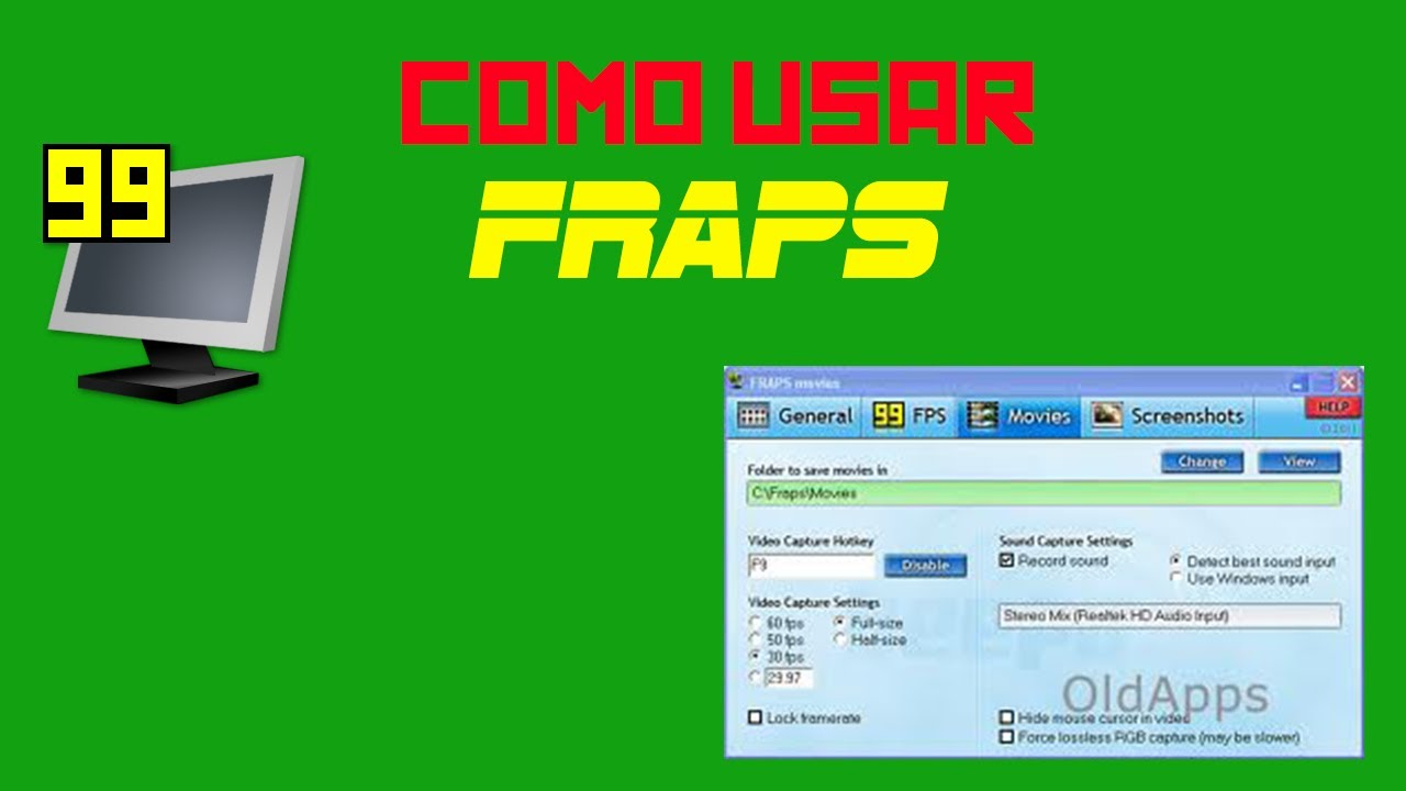 Como usar Fraps [Tutorial mega hiper basico] - YouTube