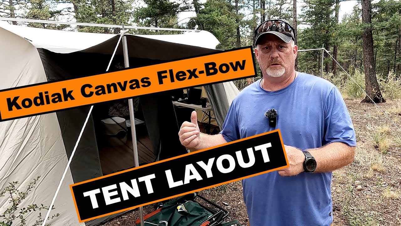 Kodiak Canvas 10'x14' Flex-Bow Tent Layout - YouTube
