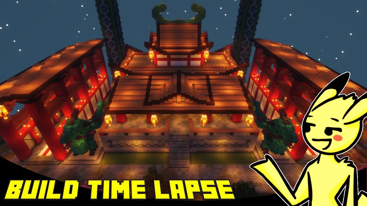 Time lapse build Temple et jardin ZEN -minecraft - YouTube