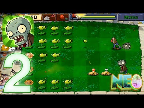 Plants vs. Zombies: Gameplay Walkthrough Part 2 (LEVEL 1.5 - 1.7 ...