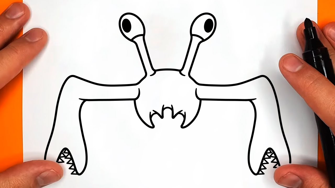 COMO DIBUJAR a CRABZILLA | Garten of Banban 3 - paso a paso, fácil y ...