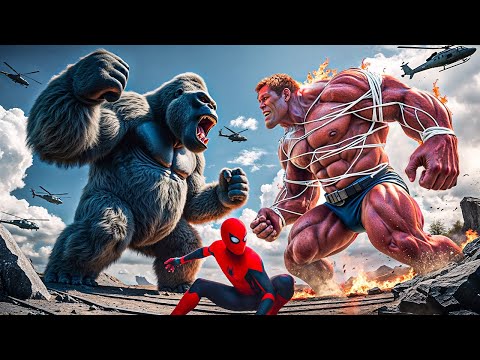 KING KONG vs HULK🔥 Saving Spider-Girl in Legendary Battle | From Skull Island to City Chaos