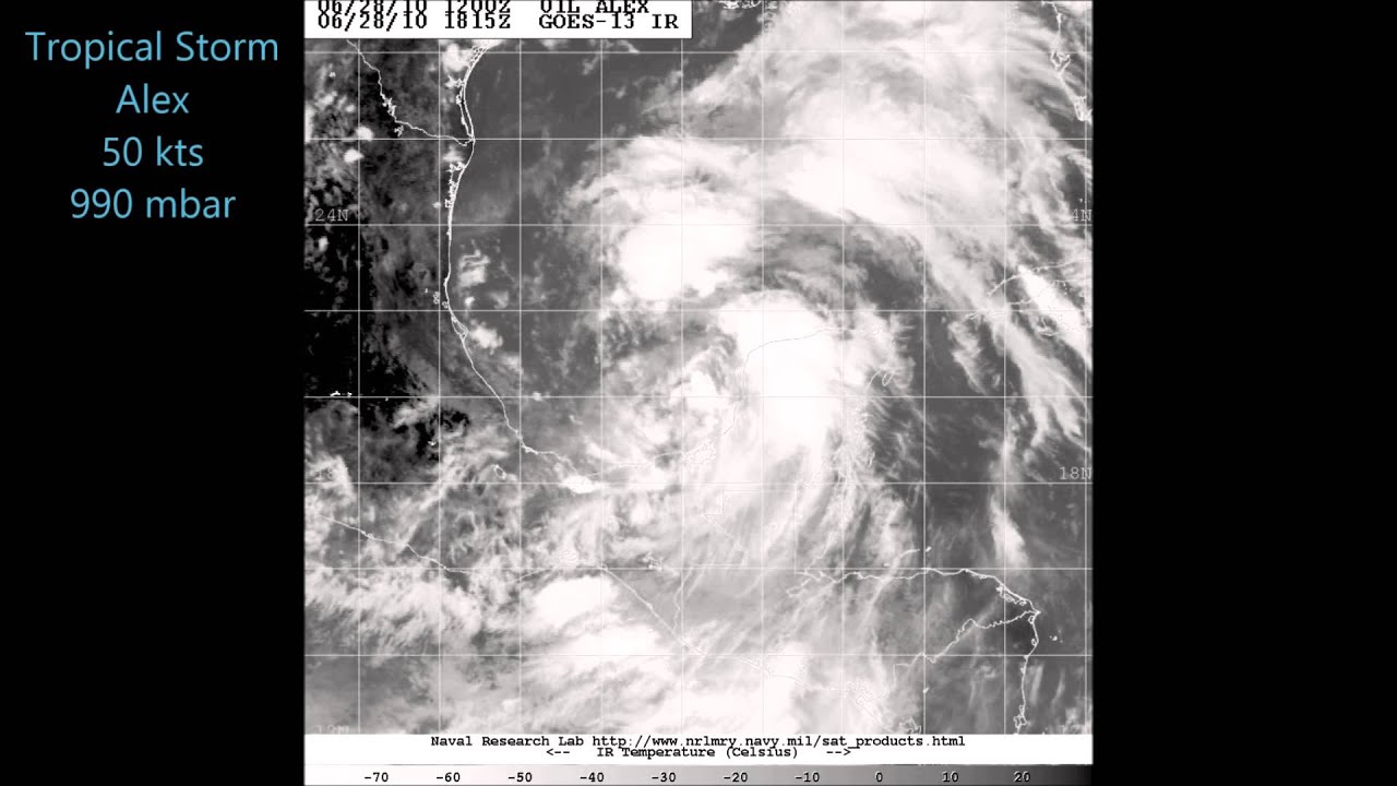 Hurricane Alex (2010) Satellite Animation - YouTube