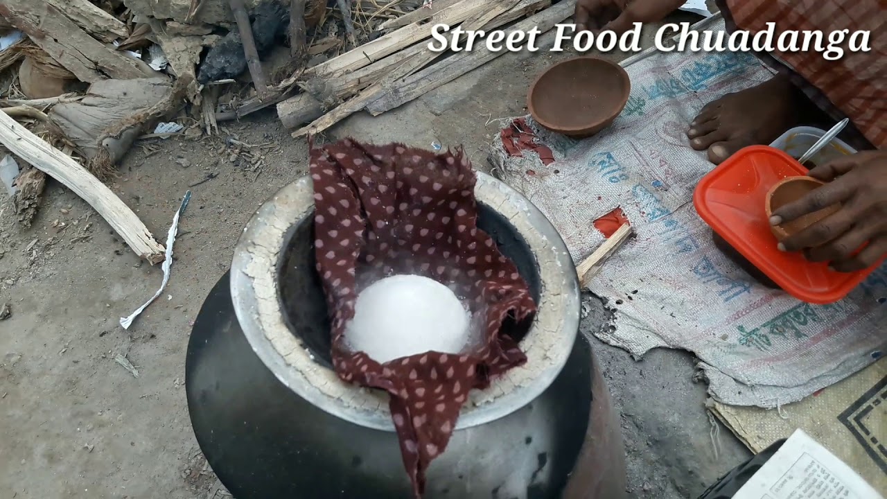Street Cooking & Recipe Roadside Street Food Vapa Pitha Selling By ...
