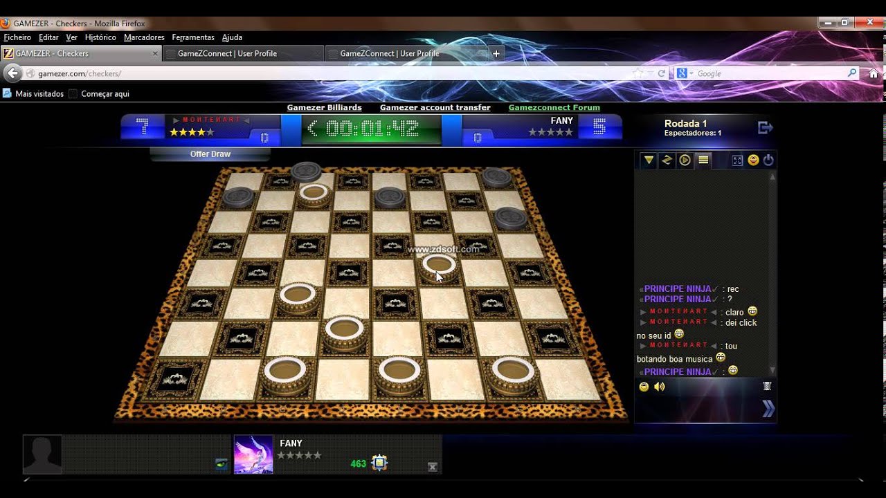 Playing checkers in gamezer v6 Destroyt FANY - YouTube