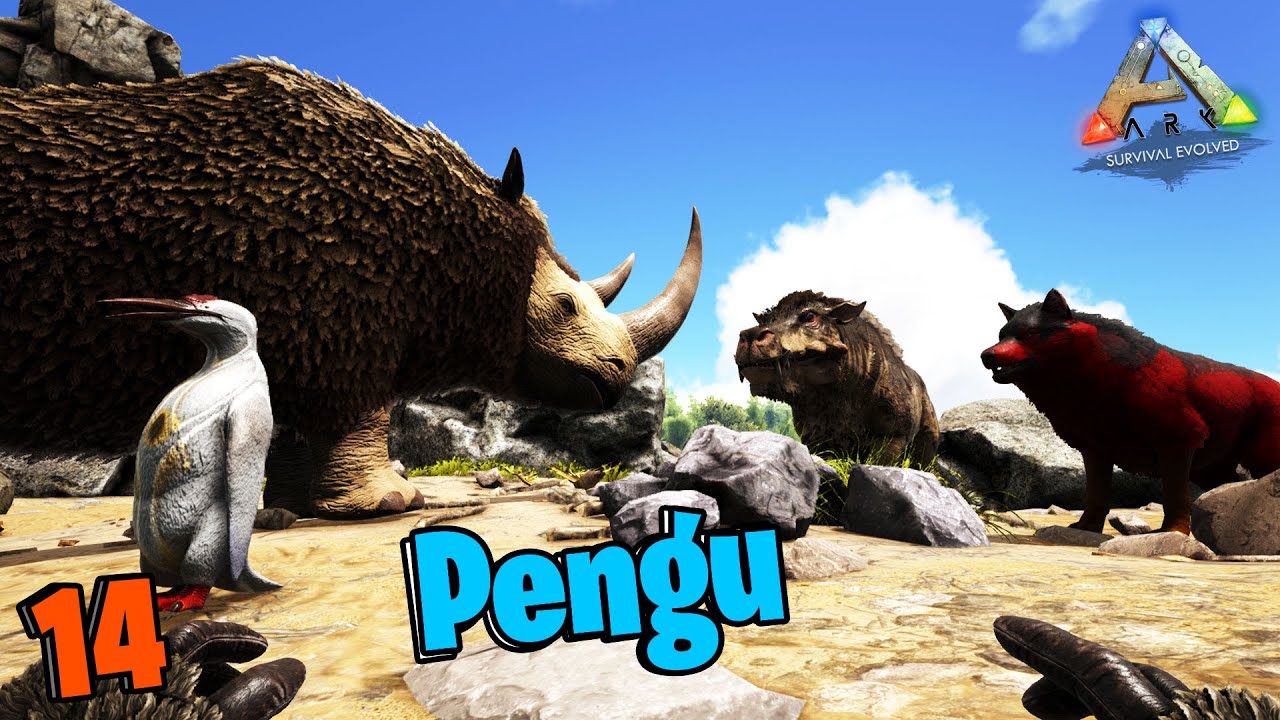 ARK Tame All Dinos - Taming Wooly Rhino,Direwolf and more - Ep14 with ...