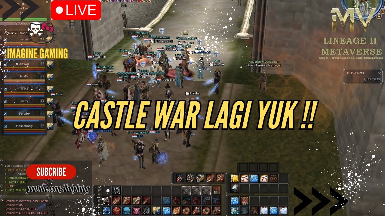 🔴 [LIVE] LINEAGE 2 METAVERSE INDONESIA CASTLE SIEGE! #22 GODSAINT CLAN ...