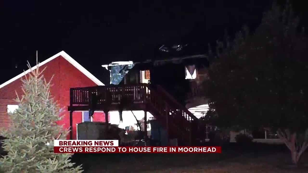 Crews respond to Moorhead house fire - YouTube