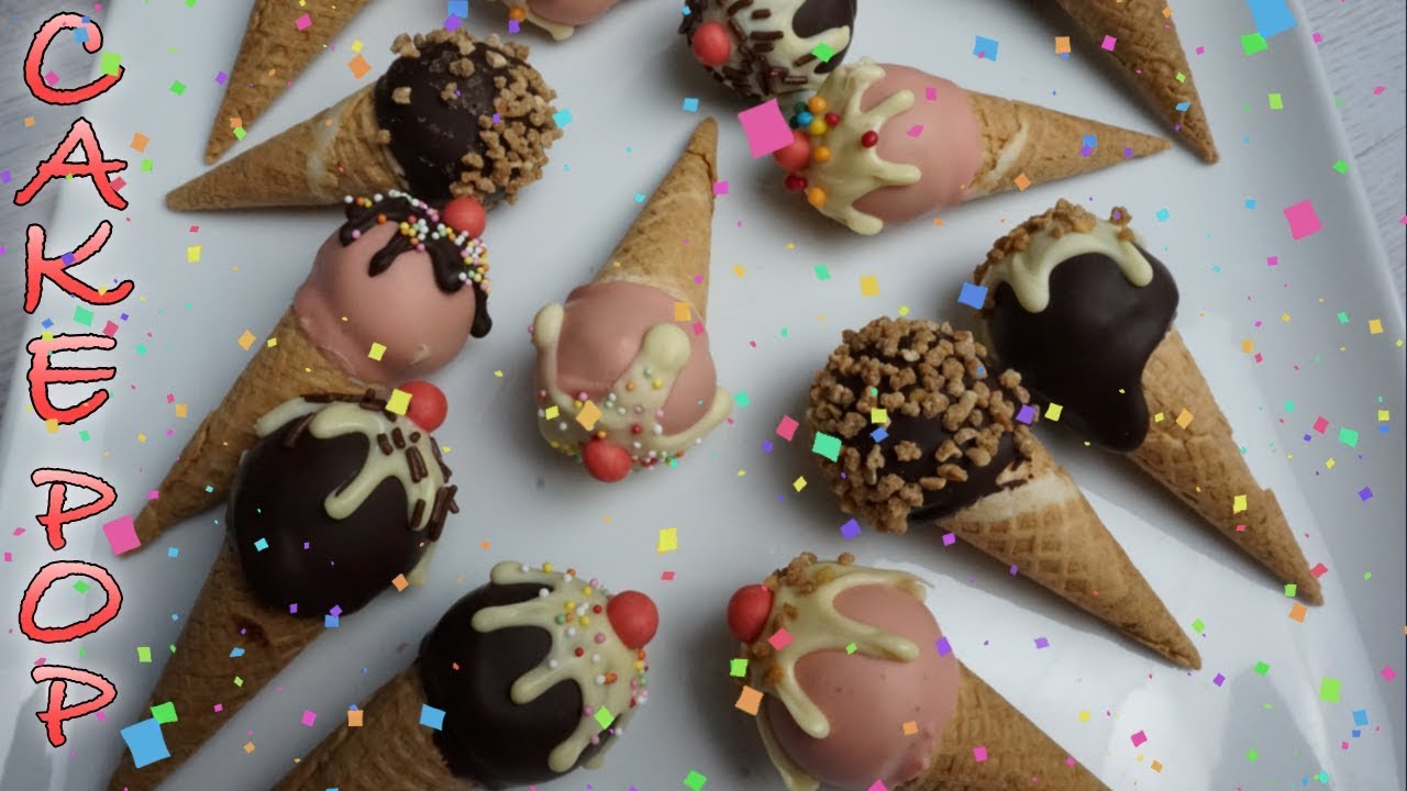 MINI CONITOS helado CAKEPOPS - YouTube