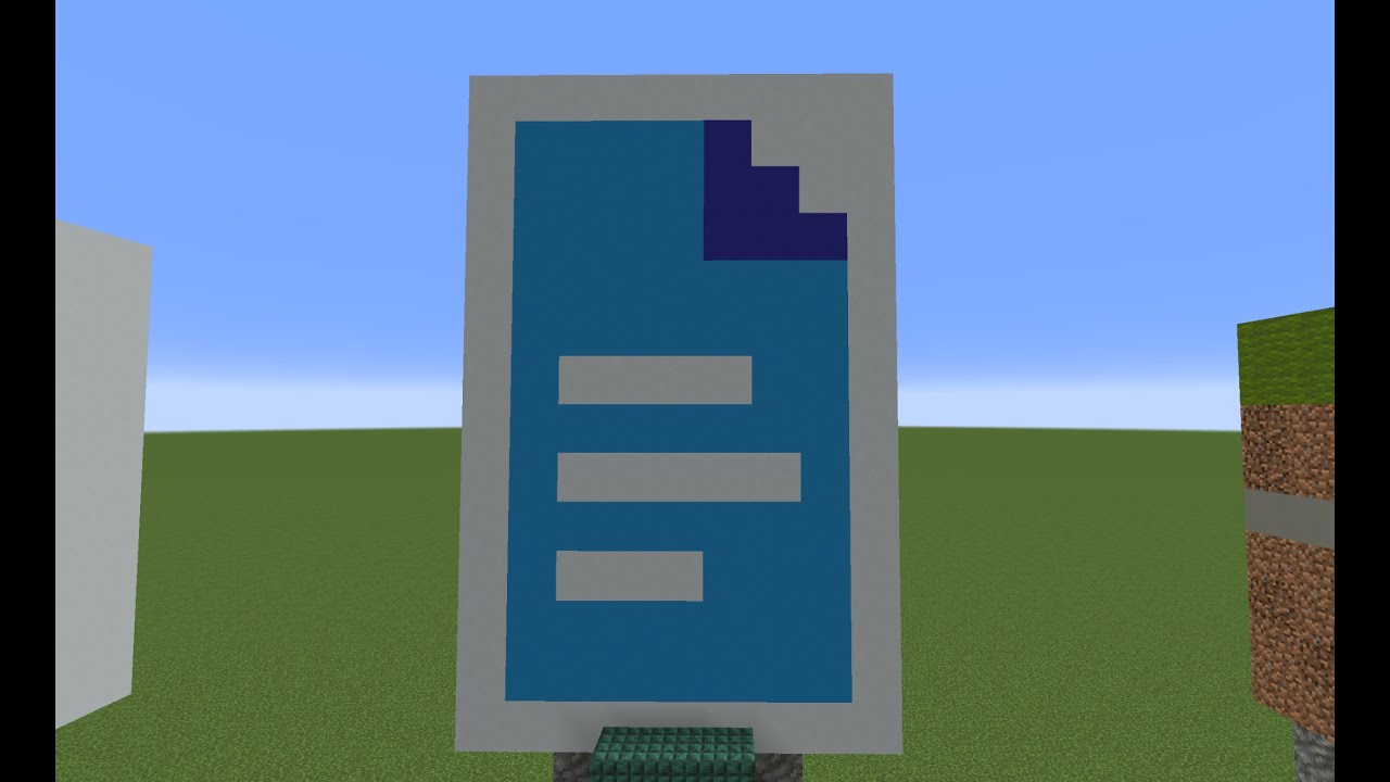 Logos Bauen in Minecraft #5 Das Google Docs Logo - YouTube