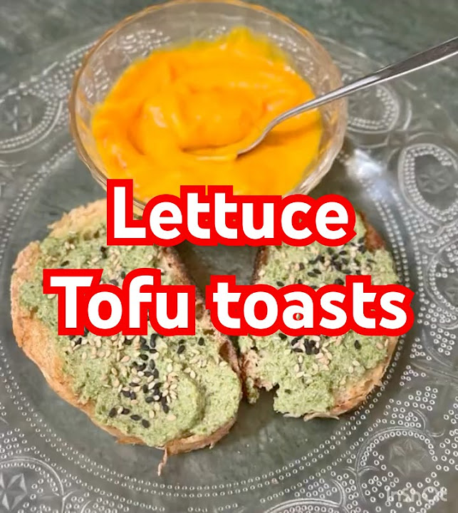 🥬🍞 Lettuce Tofu Toasts/Lettuce tofu toasts #toasts - YouTube