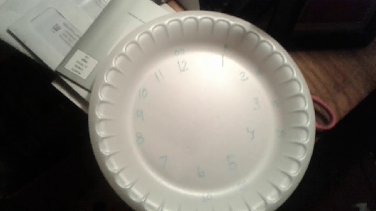 How to make a paper plate clock - YouTube