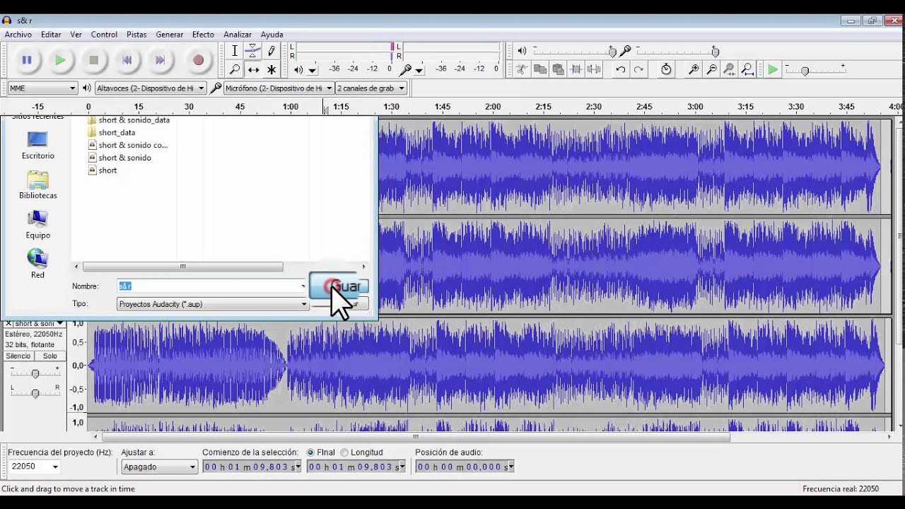 tutorial de audacity 2.0.6 parte 1 - YouTube