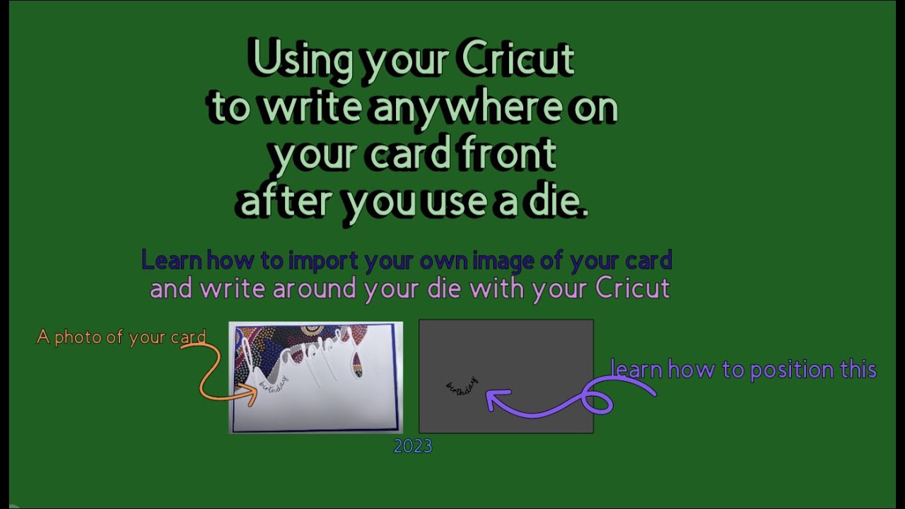 #36 USING YOUR CRICUT TO WRITE ANYWHERE ON YOUR CARD FRONT AFTER YOU ...