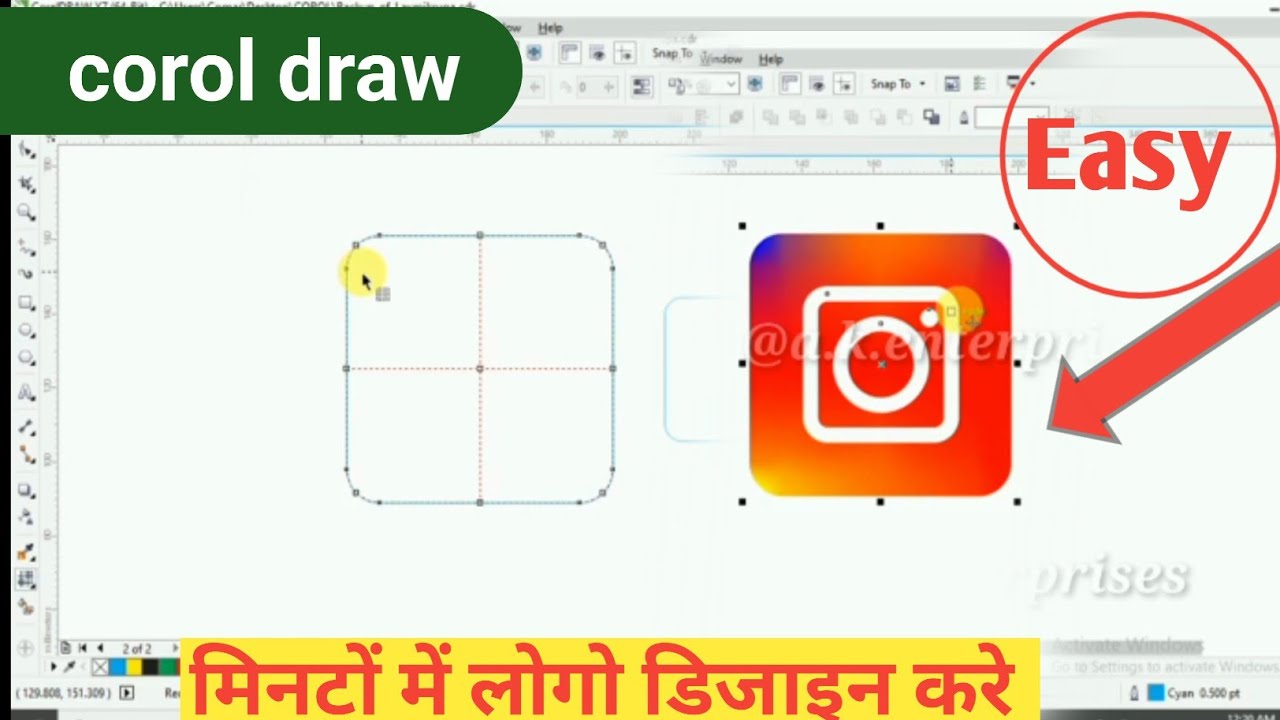 How To Make Instagram In Coreldraw | Coreldraw Logo Design | Instagram ...