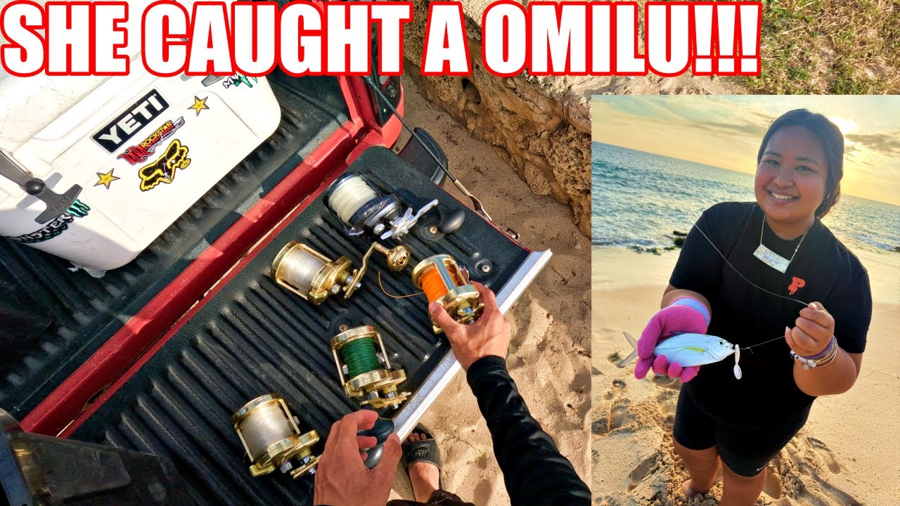 MY GF FINALLY CAUGHT HER FIRST PAPIO| WHIPPING HAWAII| ULUA FISHING ...