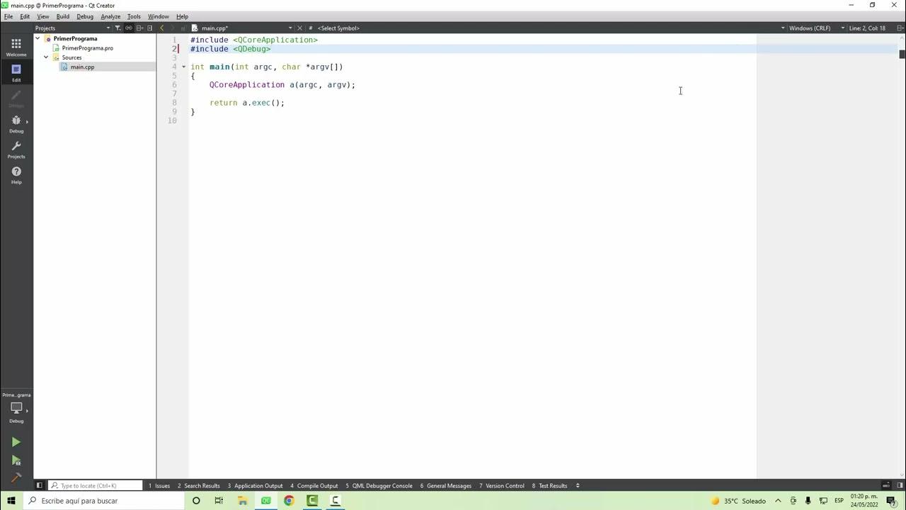 Tutorial Qt Creator - 002 - Primer programa en consola - YouTube