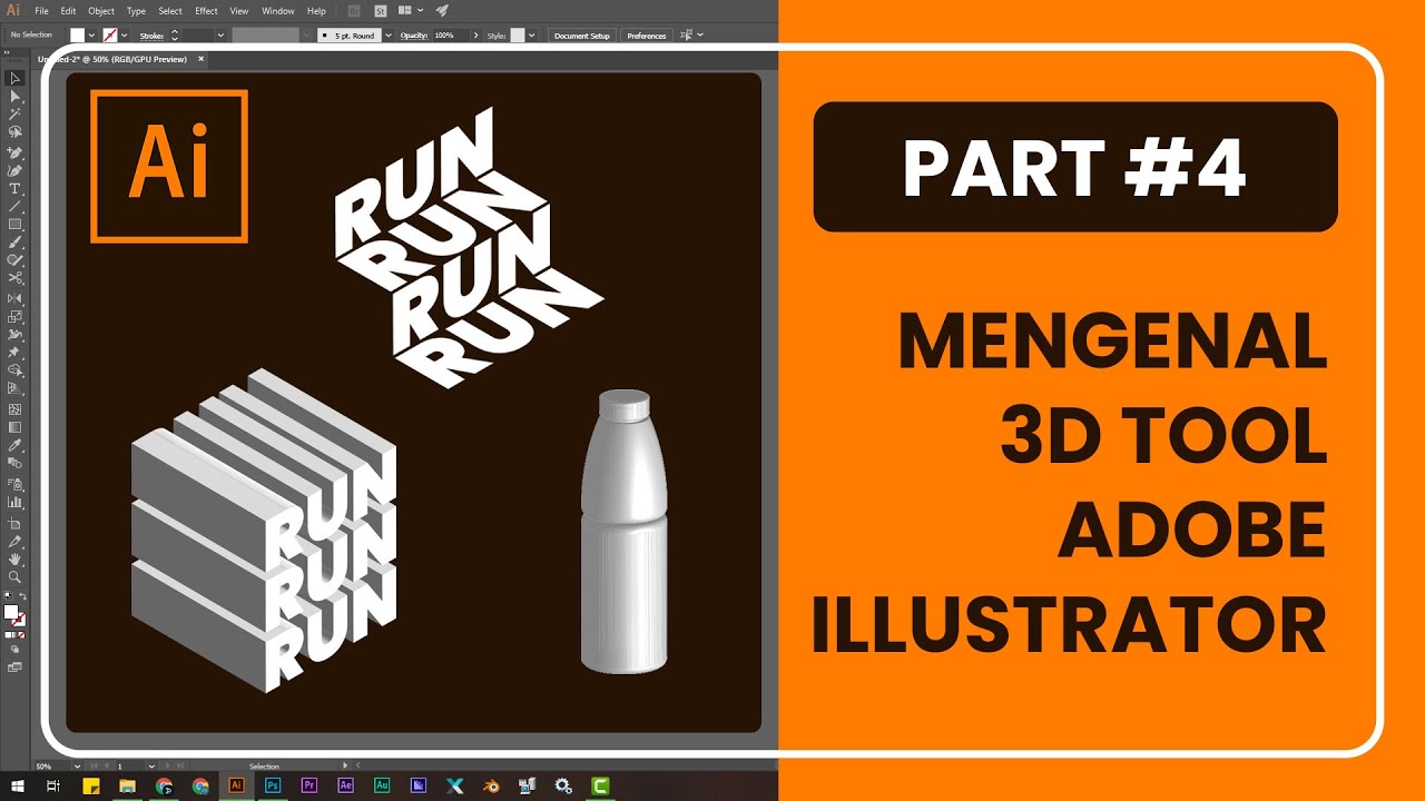 Menggunakan 3D Tool Adobe Illustrator | Desainer Indonesia - YouTube