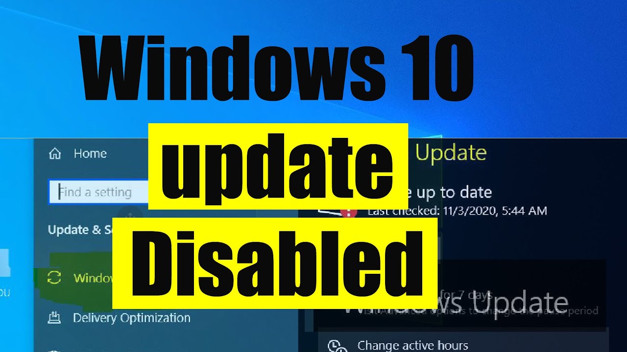 Windows 10 update off permanently - YouTube