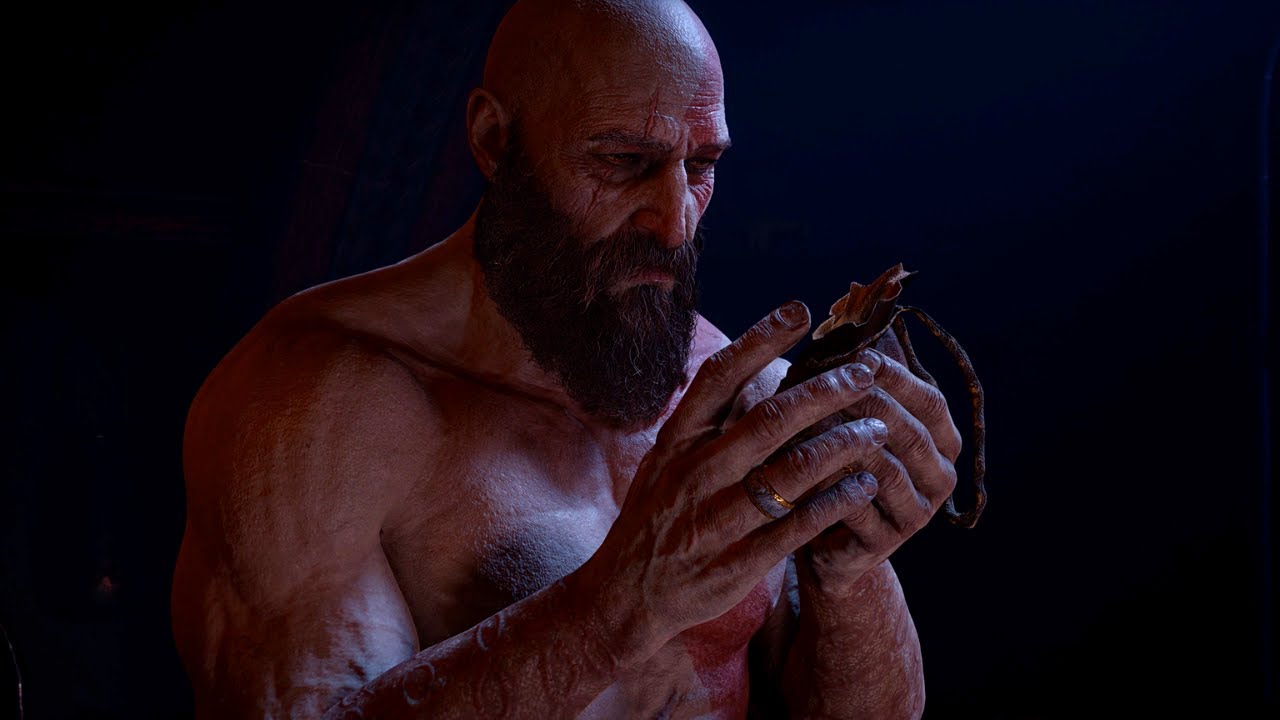 Kratos getting emotional, dream scene with Faye and baby Atreus - God ...