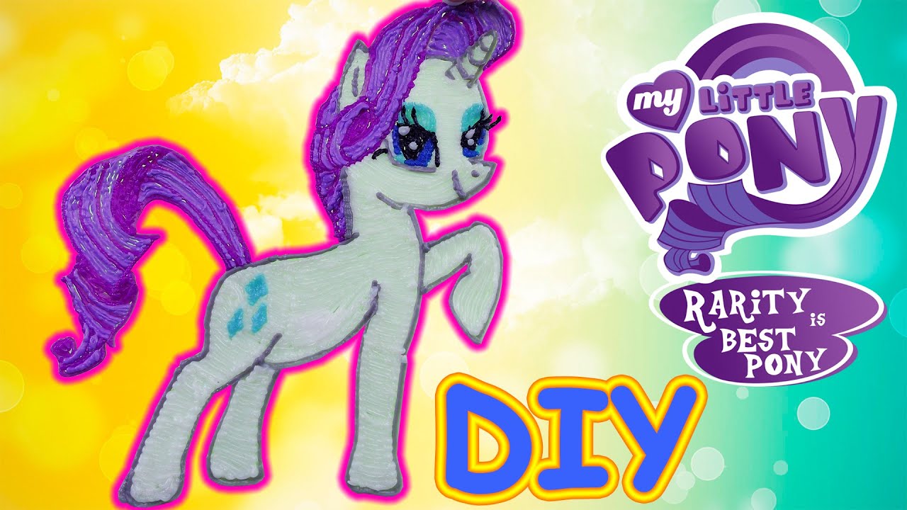 Rarity My Little Pony with 3d pen! Speedpaint - YouTube