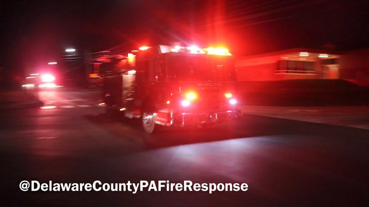 Briarcliffe Fire Company Engine 75 and MICU-75 responding - YouTube