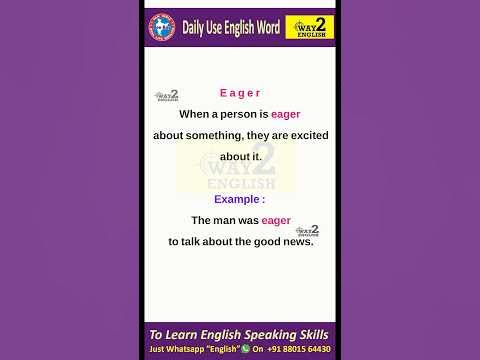 Eager meaning | Daily Use English words | English Vocabulary | Eager ...
