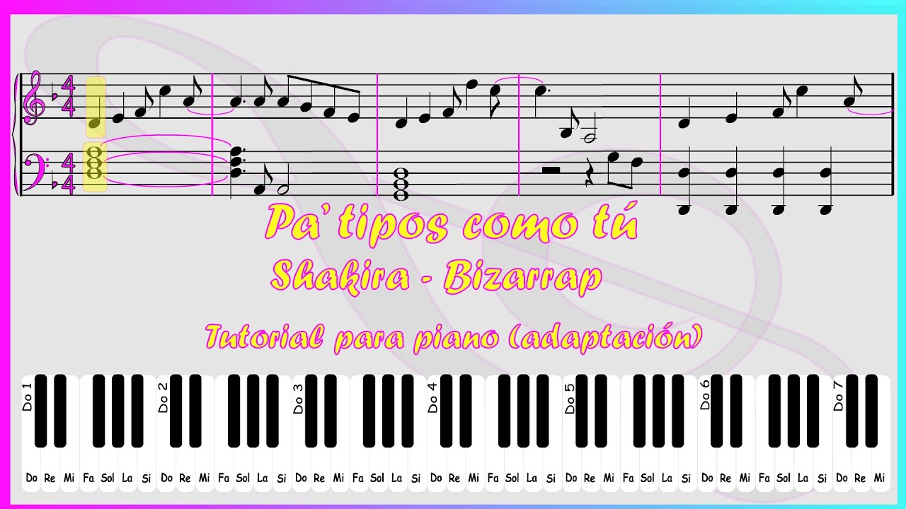 Pa tipos como tú (tutorial para piano) - YouTube