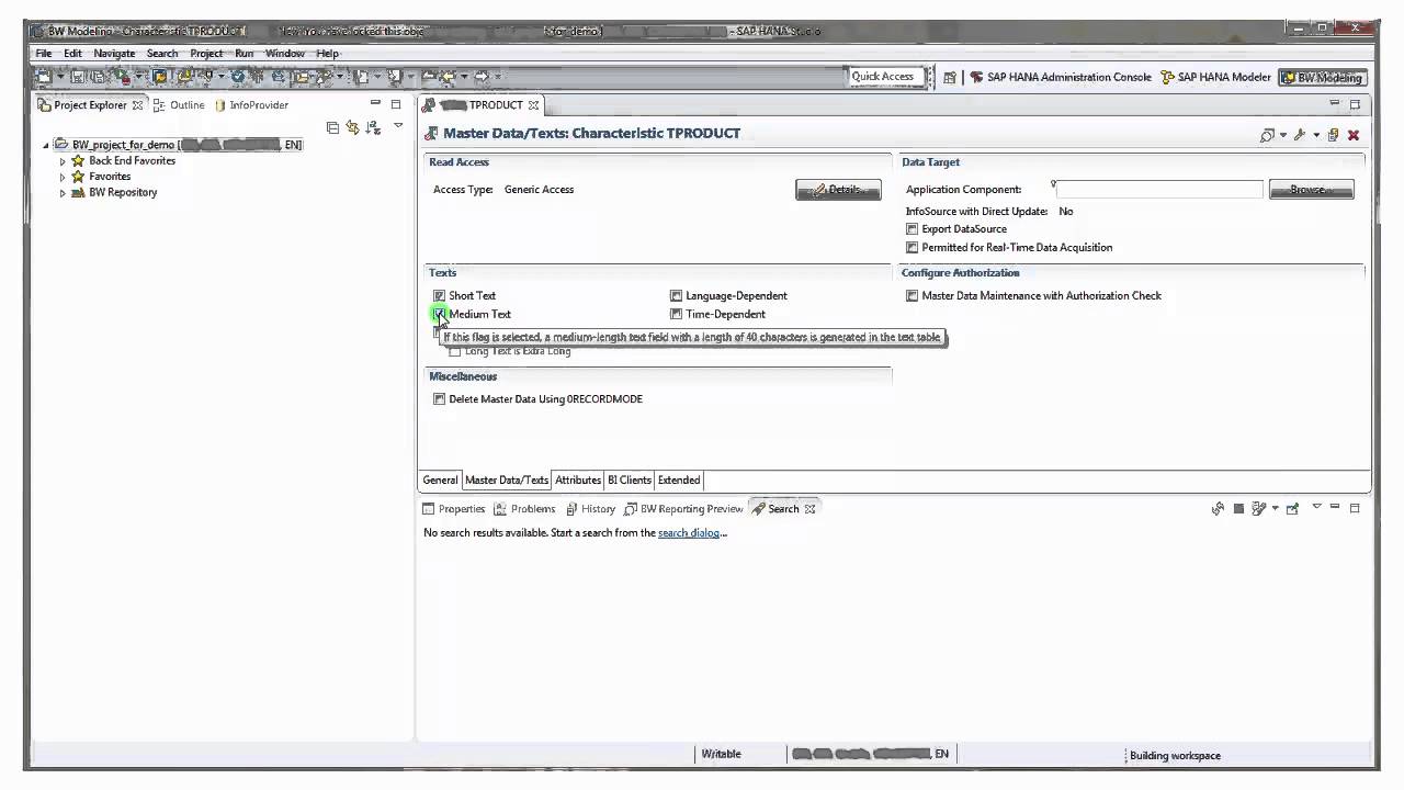 How to create an InfoObject (Characteristic) - YouTube