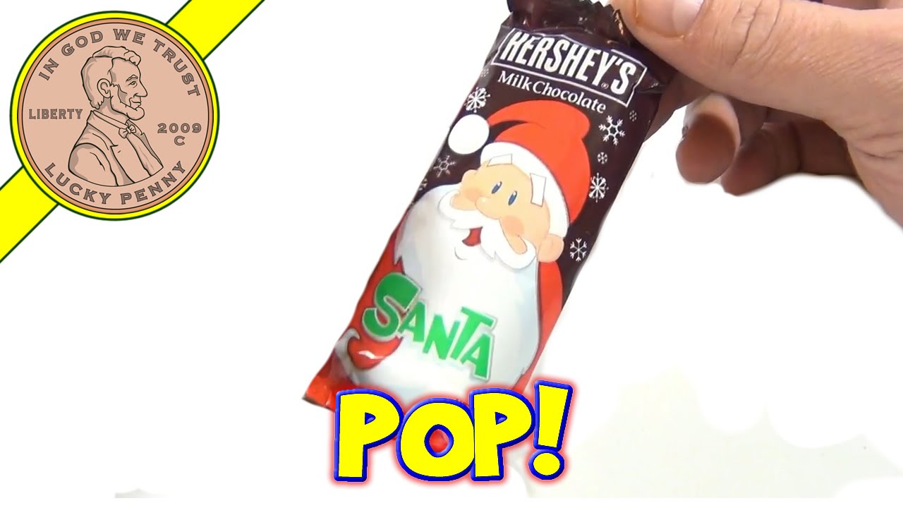 Review Of The Hershey's Milk Chocolate Santa Candy Bar - YouTube