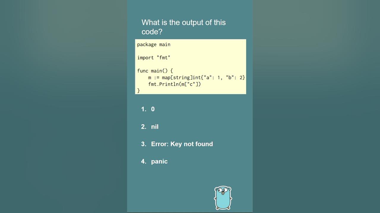 Golang Quiz Question #4 #quiz #golang #coding #programminglanguage #howtostartcodingforbeginners ...