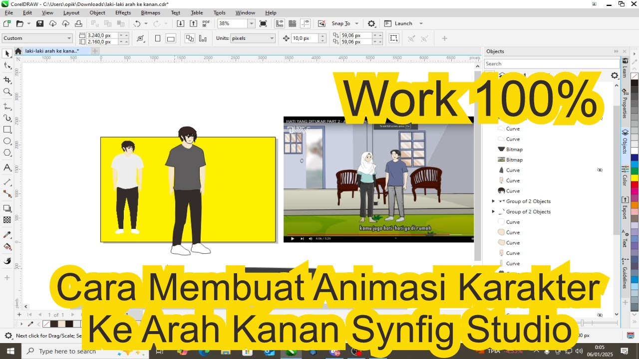 Cara Membuat animasi Karakter Ke Arah Kanan Synfig Studio - YouTube